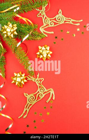 Christmass flatlay christmas tree toy Stock Photo - Alamy