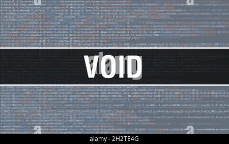 Void with Abstract Technology Binary code Background.Digital binary ...