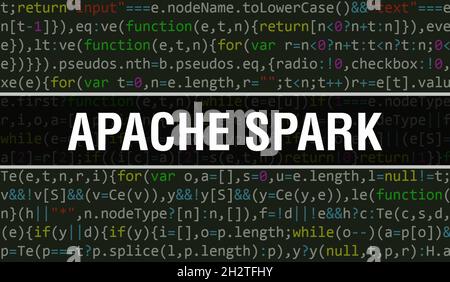 SPARK text written on Programming code abstract technology background ...