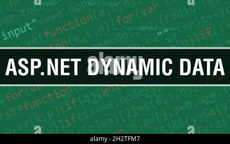 ASP concept with Random Parts of Program Code.ASP text written on ...