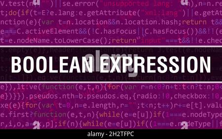 Boolean data with Binary code digital technology background. Abstract ...