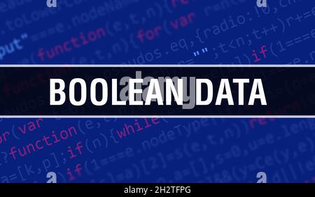 Boolean data with Binary code digital technology background. Abstract ...