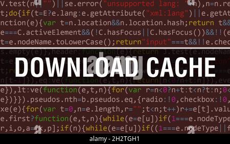 Cache with Abstract Technology Binary code Background.Digital binary ...
