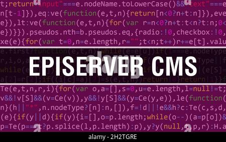 CMS-2 concept with Random Parts of Program Code.CMS-2 text written on Programming code abstract ...