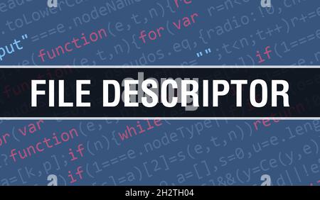 text file concept with Random Parts of Program Code.text file text written on Programming code ...