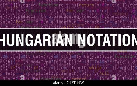 Hungarian notation with Abstract Technology Binary code Background ...