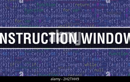 Instruction with Binary code digital technology background. Abstract ...