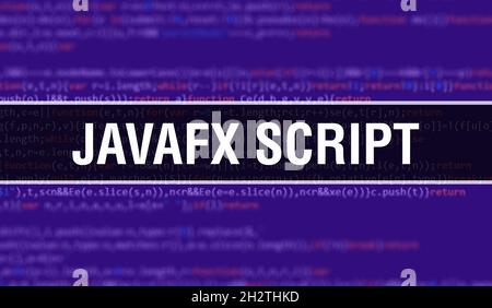JavaFX with Binary code digital technology background. Abstract ...