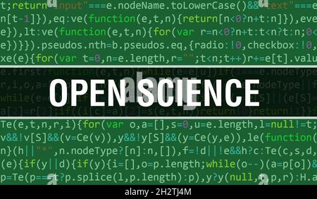 information science concept with Random Parts of Program Code ...