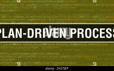 Plan S concept illustration using code for developing programs and app. Plan S website code with ...