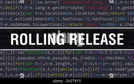 release with Abstract Technology Binary code Background.Digital binary ...