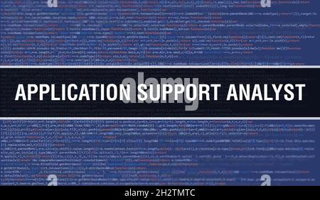 Program analyst concept illustration using code for developing programs and app. Program analyst ...