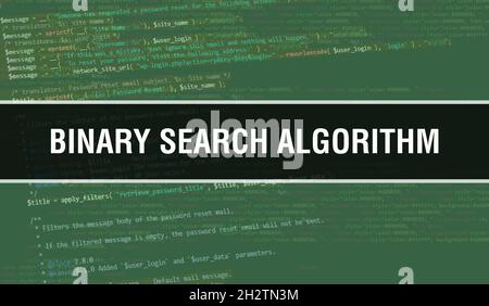 Binary Search concept with Random Parts of Program Code. Binary Search ...