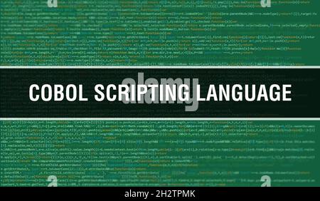 COBOL concept illustration using code for developing programs and app ...