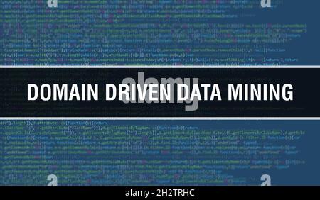 Application domain with Digital java code text. Application domain and ...