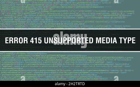 Media concept with Random Parts of Program Code.Media text written on ...