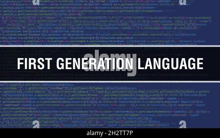 First generation language with Binary code digital technology ...