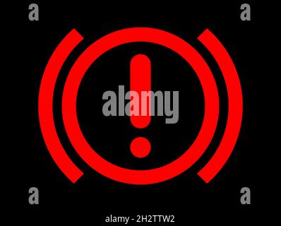 Dashboard Brake Warning Light Stock Photo - Alamy