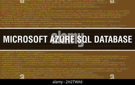 Microsoft Azure with Binary code digital technology background ...