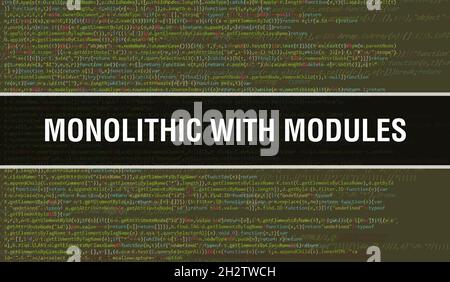 Monolithic application with Abstract Technology Binary code Background ...