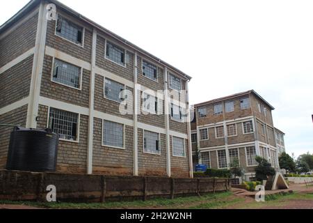 New-constructed unfinished multi-storey residential building. multi ...