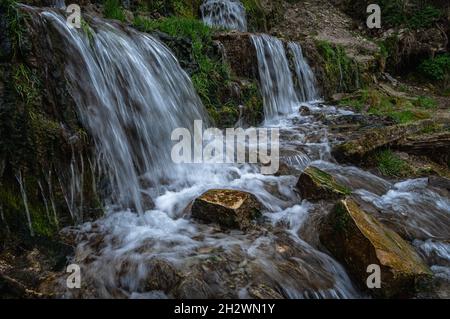 Slovenian waterfalls In the rural area of Izborsk, Russia Stock Photo ...