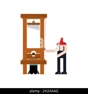 cartoon vector illustration of a guillotine Stock Vector Image & Art ...
