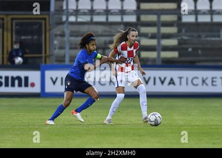 Anela Lubina of Croatia and Sara Gama of Italy in action during the ...