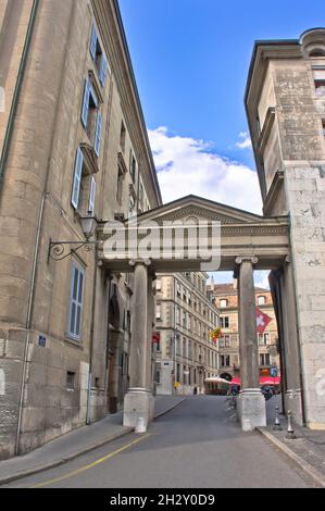 Geneva, Old city street view, Switzerland, Europe Stock Photo - Alamy
