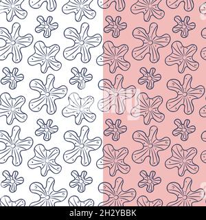 Doodle floral spring scribble banner on white background Stock Vector ...