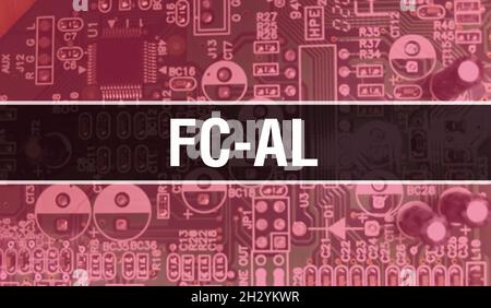 FC concept with Computer motherboard. FC text written on Technology Motherboard Digital ...