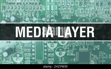 Layer 6 with Electronic Computer Hardware technology background ...