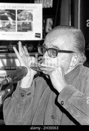 American harmonicist Larry Adler during a guest appearance at the ...