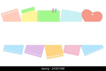 Note stickers and labels with pin and with shadows. Office and school ...