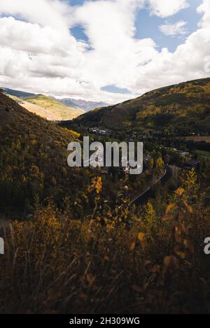 Landscape View over Vail, Colorado during fall Stock Photo - Alamy