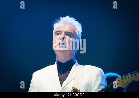 David Byrne peforms live on stage on day 1 of End of The Road Festival ...