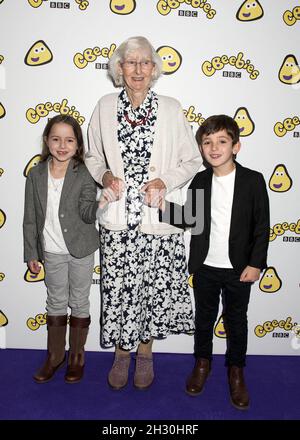 Joshua Lester (Tim) and Jocelyn Macnab (Topsy) attend the Topsy and Tim ...