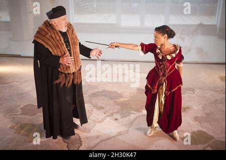 Ayesha Antoine (Aquilina) and Pip Donaghy (Antonio) rehearse the ...