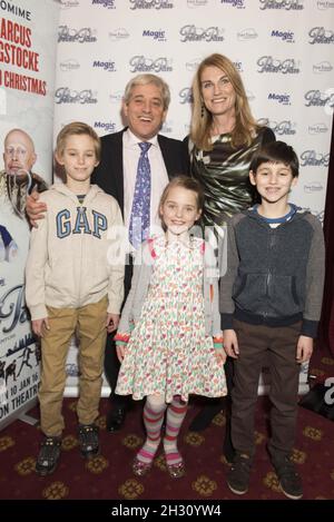 John and Sally Bercow and family arrive at the Peter Pan press night at ...