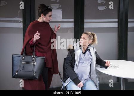 Laura Donnelly and MyAnna Buring on stage during The Wasp photocall at ...