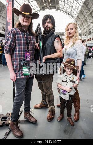 Cosplayers dressed as Walking Dead Characters attend Walker Stalker ...
