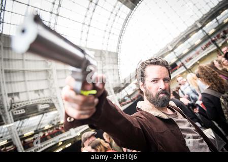 Cosplayer dressed as Rick from Walking Dead at Walker Stalker London ...