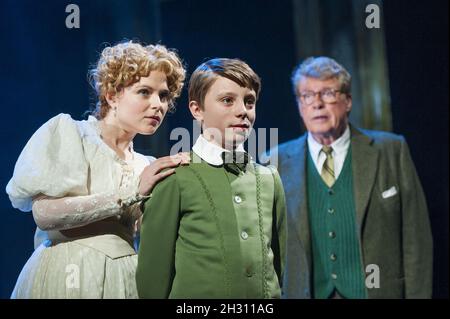 Gemma Sutton, Luka Green and Michael Crawford on stage during the ...