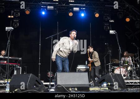 Jamie Lawson performs live on stage at Camp Besitval 2016, Lulworth ...