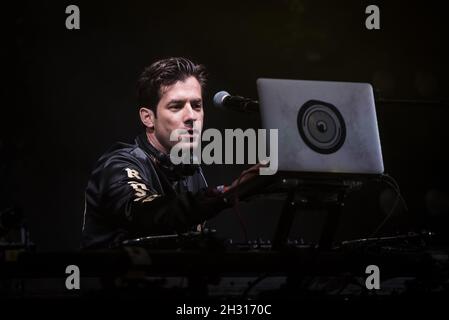 Mark Ronson DJ set on stage at Lulworth Castle - Wareham. Picture date ...