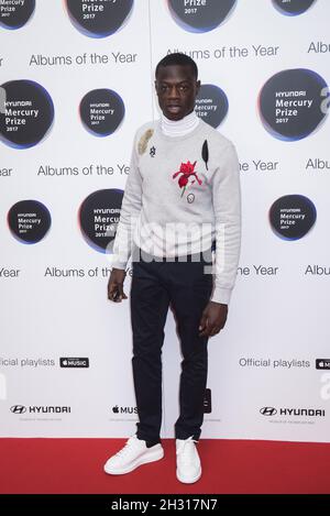 J Hus attending the 2017 Hyundai Mercury Music Prize ceremony at the ...