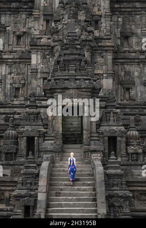Model Maria Amanda at Prambanan Hindu Temple in Yogyakarta, Java ...