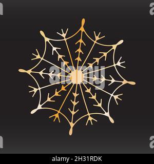 unique snowflake christmas vector design for brochure banner card ...