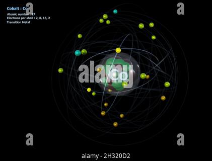 Cobalt Chemical 27 element of periodic table. Molecule And ...