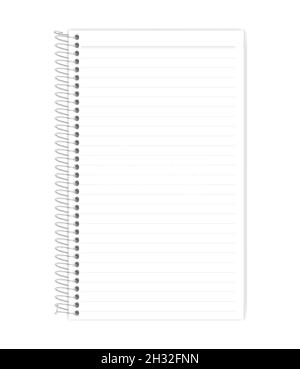 Realistic spiral notepad blank on transparent background. Vector Stock ...